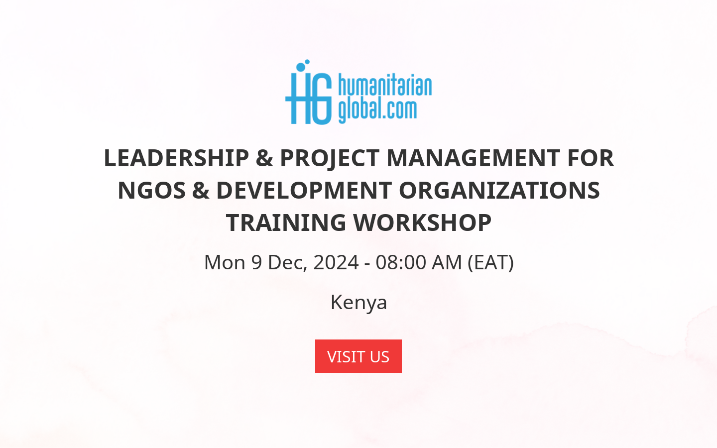 LEADERSHIP & PROJECT MANAGEMENT FOR NGOS & DEVELOPMENT ORGANIZATIONS TRAINING WORKSHOP